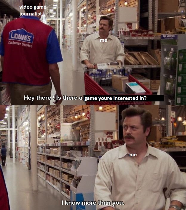 Game journalists actually just exposing their own incompetence at this ...