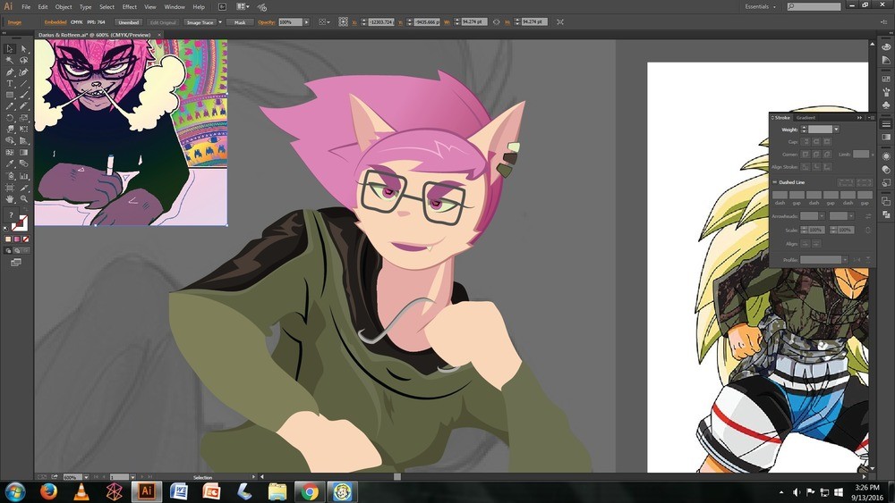 do you outline with the color of the material or - #150718426 added by ...