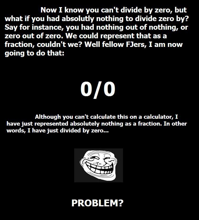 Dividing By Zero?