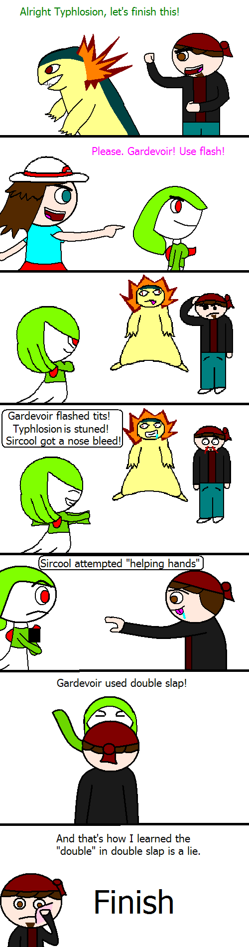 double, in double slap is a lie