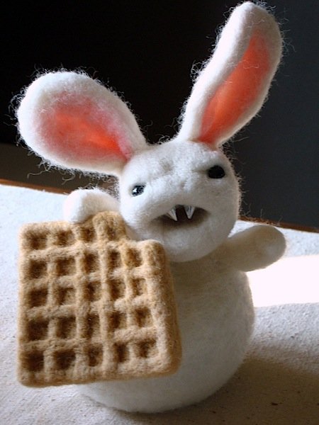 Evil waffle bunny!