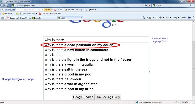 Google search fail