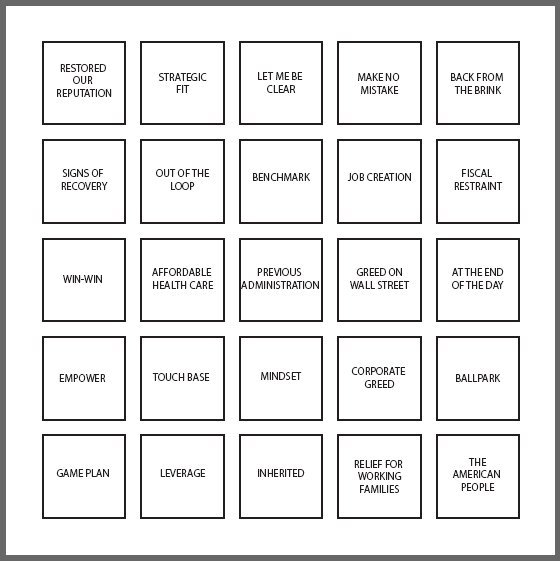 Play Obama Bull**** Bingo