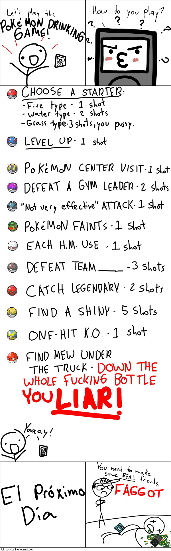Pokemon Drinking Game