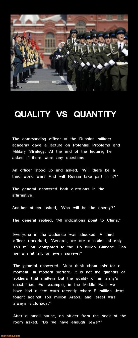 QUALITY VS QUANTITY