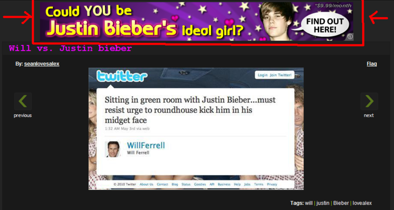 ROFL Justin Bieber FAIL