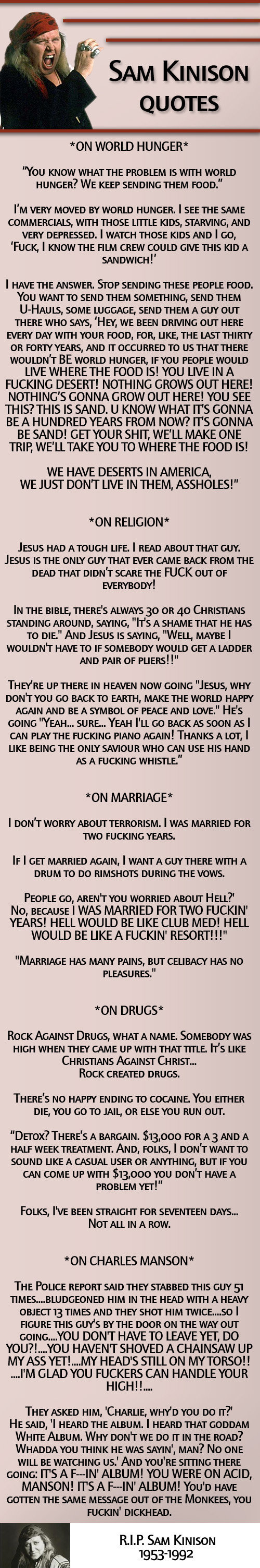 Sam Kinison Quotes