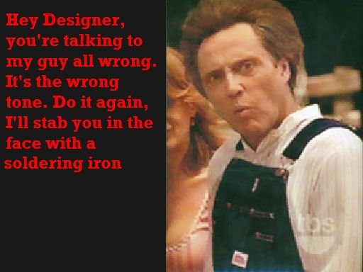 That's the wrong tone.