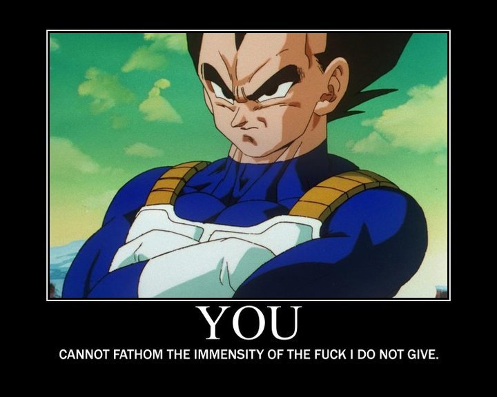Vegeta's **** level