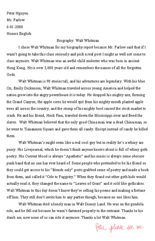 Walt Whitman Essay