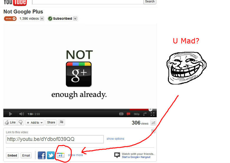 YouTube; trolling Google since 2011