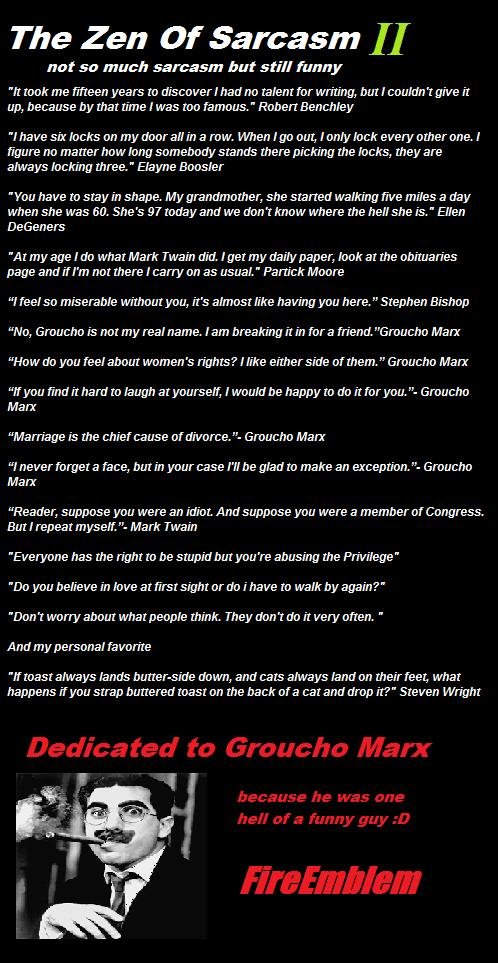 Zen of Sarcasm II